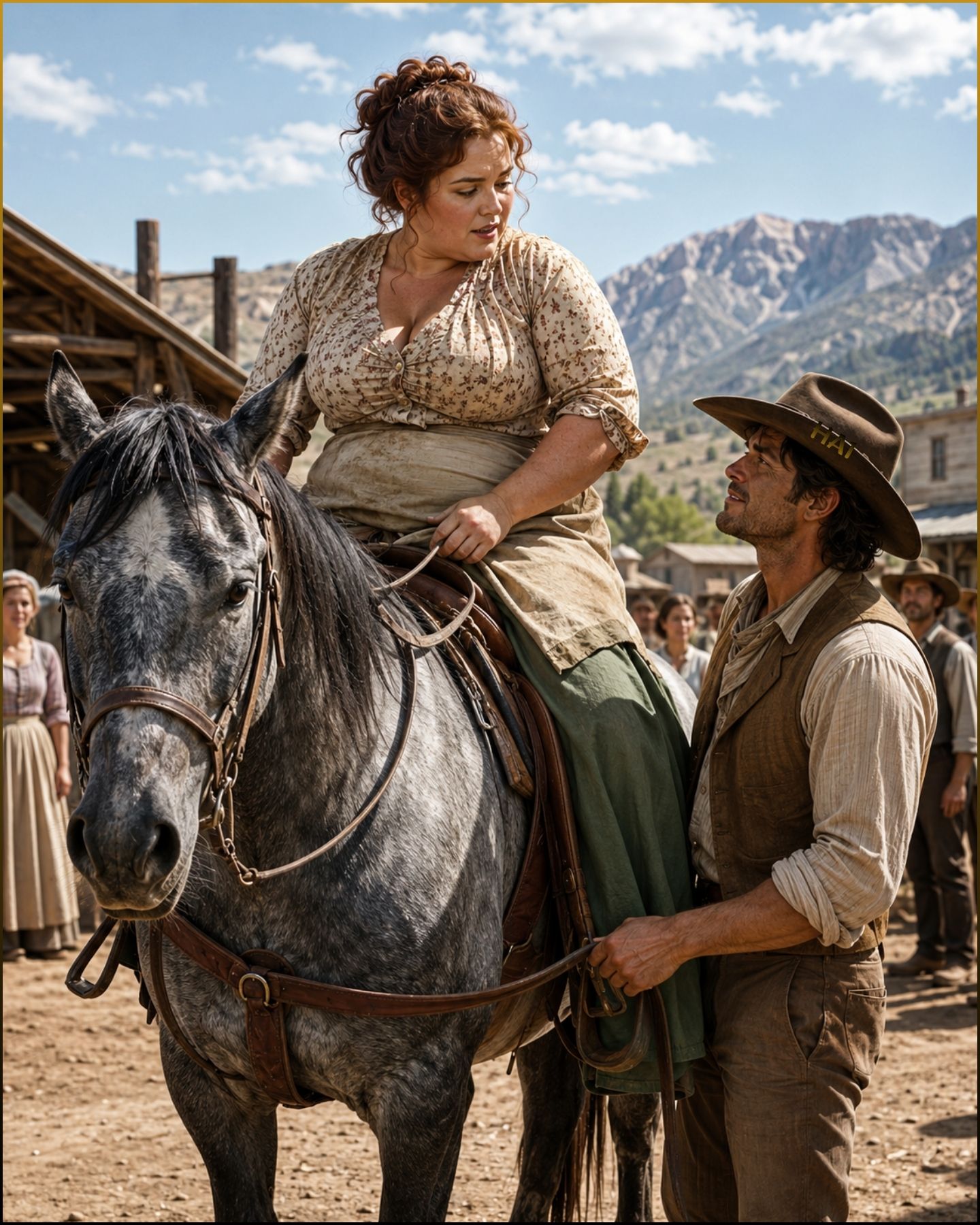 They Called Her Too Big for Any Man, Until the Cowboy Said, “Sit Down ...