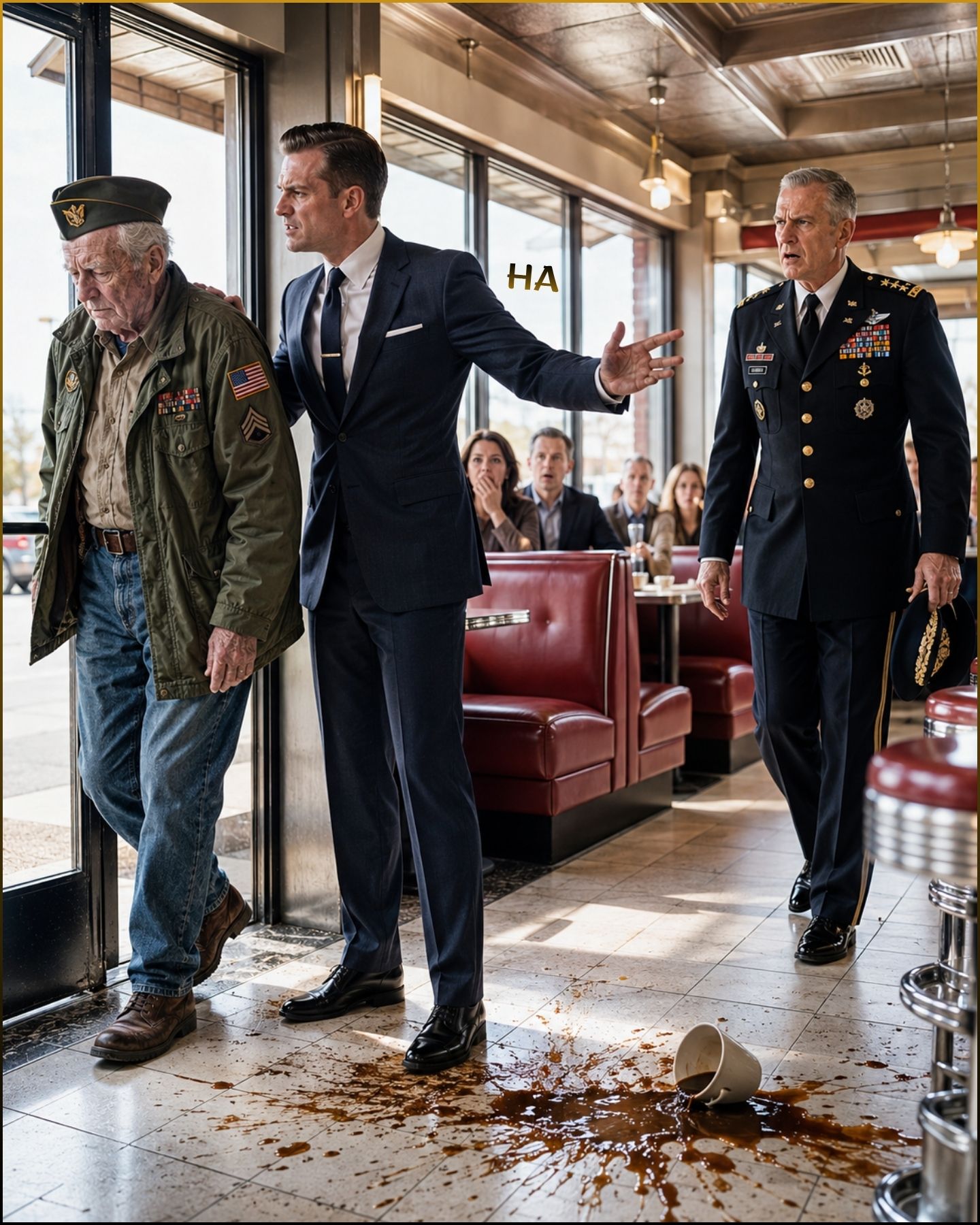 CEO Called the Old Soldier a Liability and Threw He Out of a Diner ...